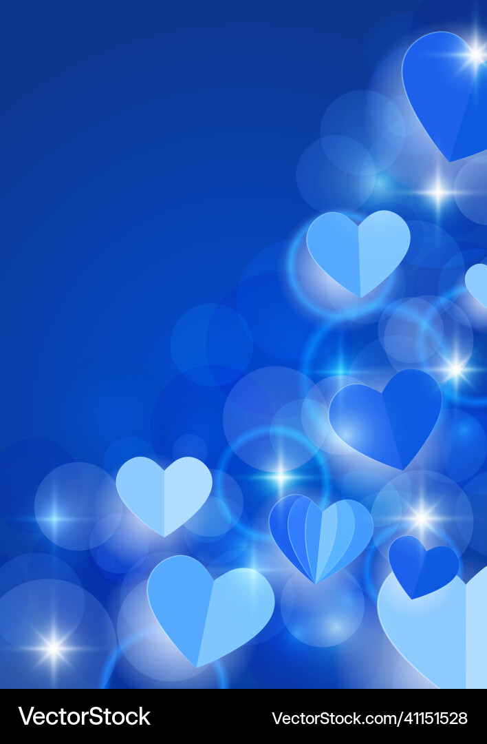 Blue universal love valentine background design Vector Image