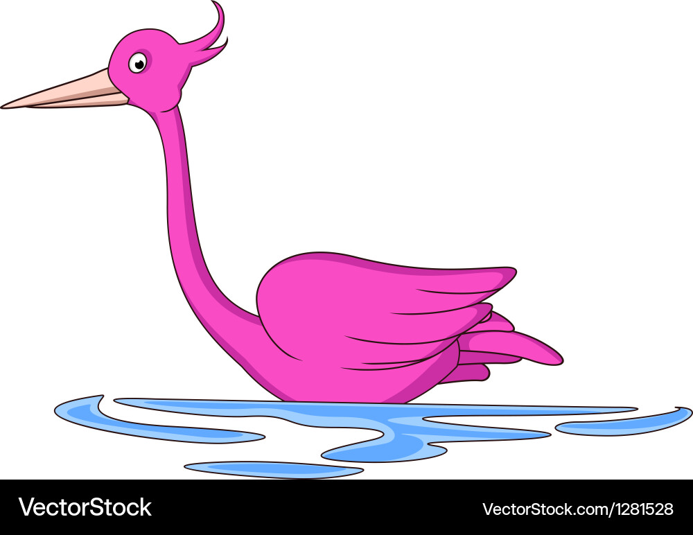 Cartoon flamingo Royalty Free Vector Image - VectorStock