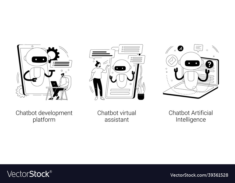 Chatbot programming abstract concept Royalty Free Vector