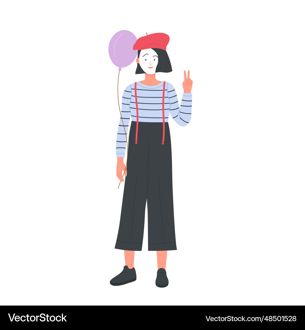 Circus mime funny artist Royalty Free Vector Image