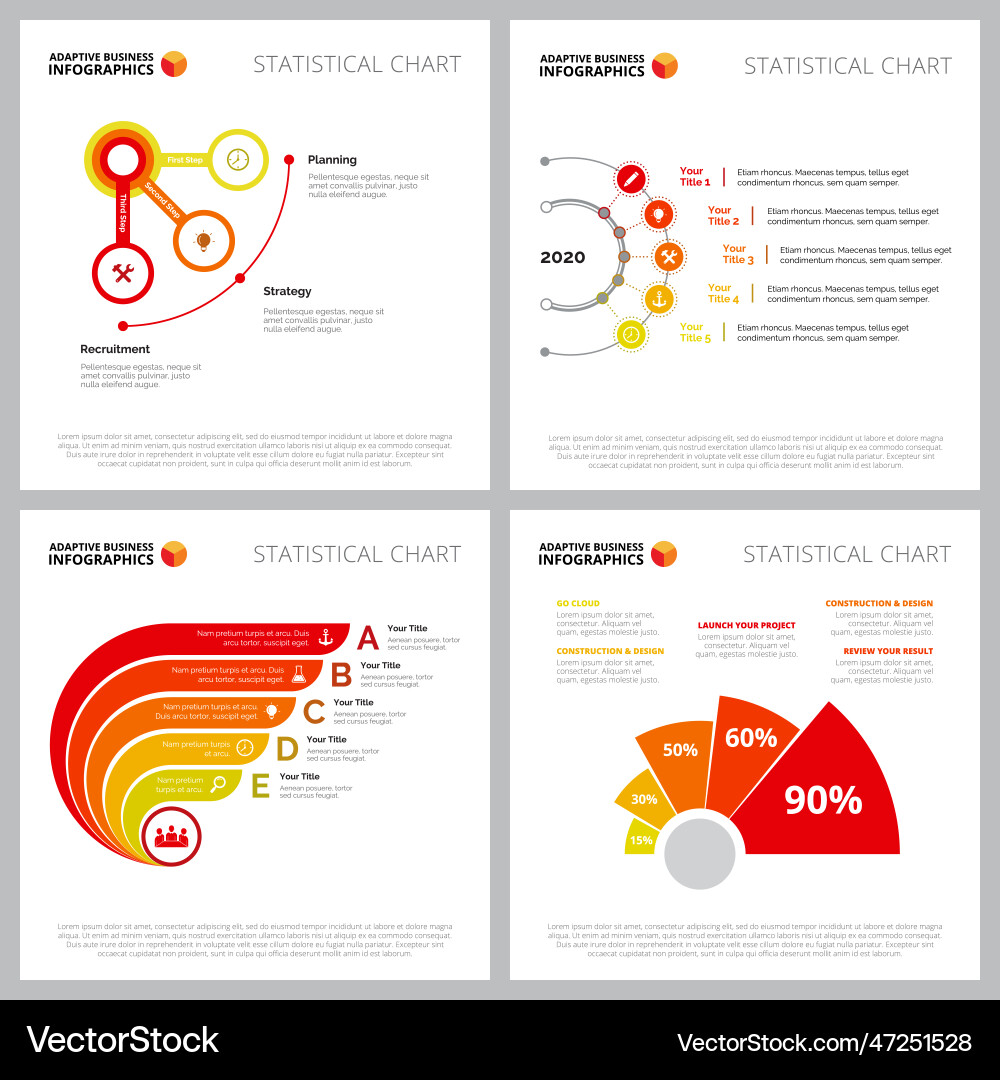 Collection of creative infographic template Vector Image