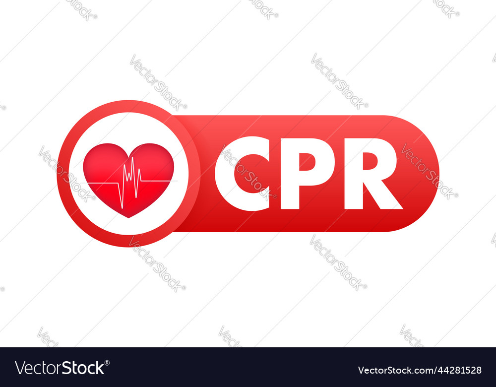Cpr cardiopulmonary resuscitation medical Vector Image