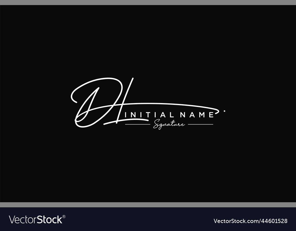 Initial dl signature logo template hand drawn Vector Image