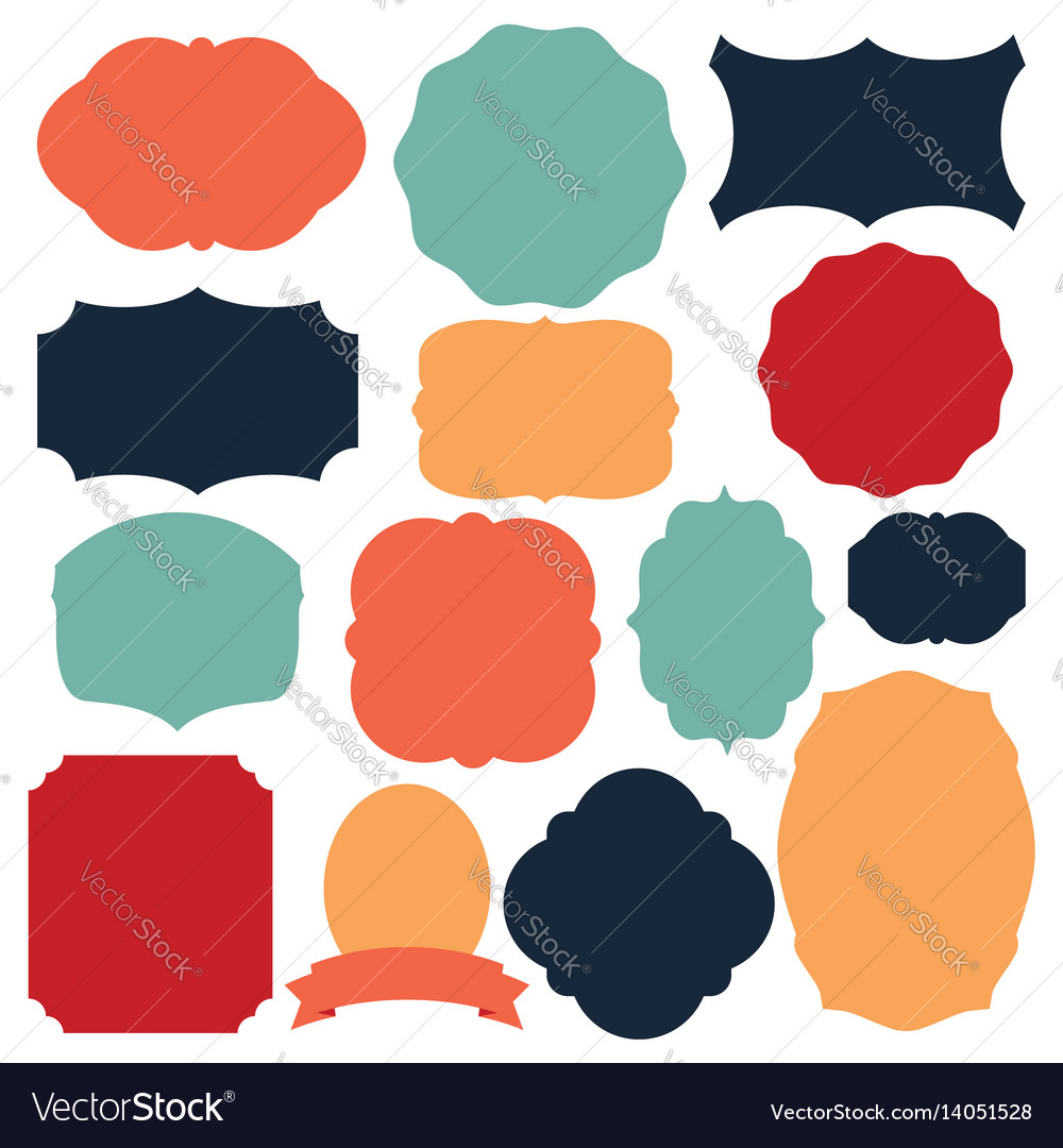 Set forms Royalty Free Vector Image - VectorStock