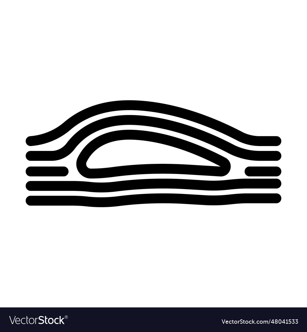 Aerodynamics aeronautical engineer line icon Vector Image Aerodynamics aeronautical engineer line icon Vector Image