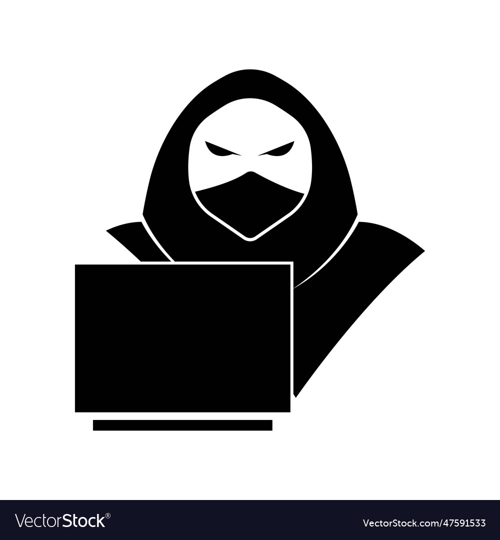 Anonymous hacker character design Royalty Free Vector Image