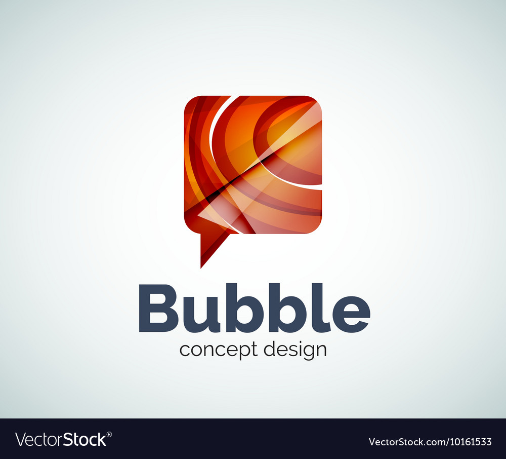 Bubble logo template Royalty Free Vector Image