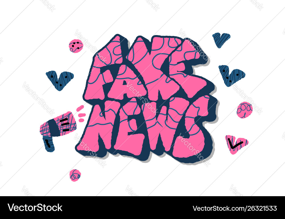 Fake news stylized quote text Royalty Free Vector Image