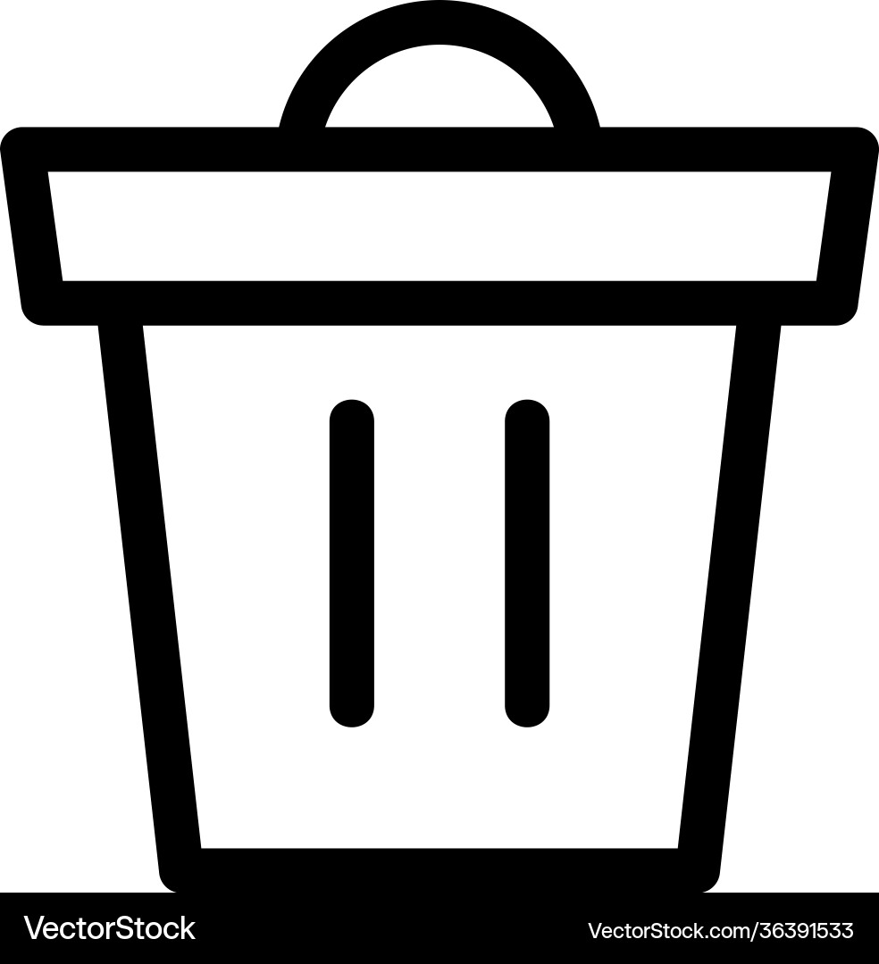 Garbage icon or logo isolated sign symbol Vector Image