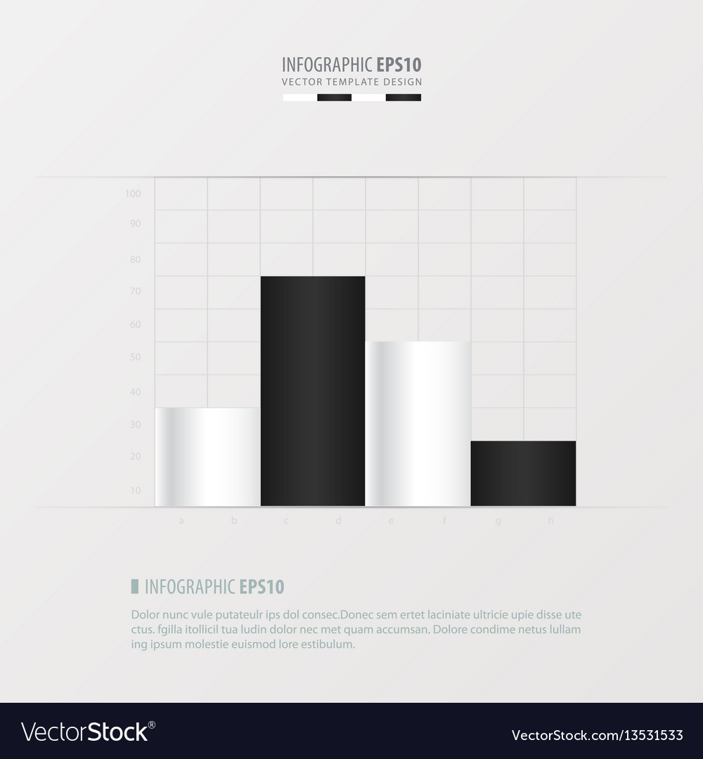 Graph and infographic design black white Vector Image