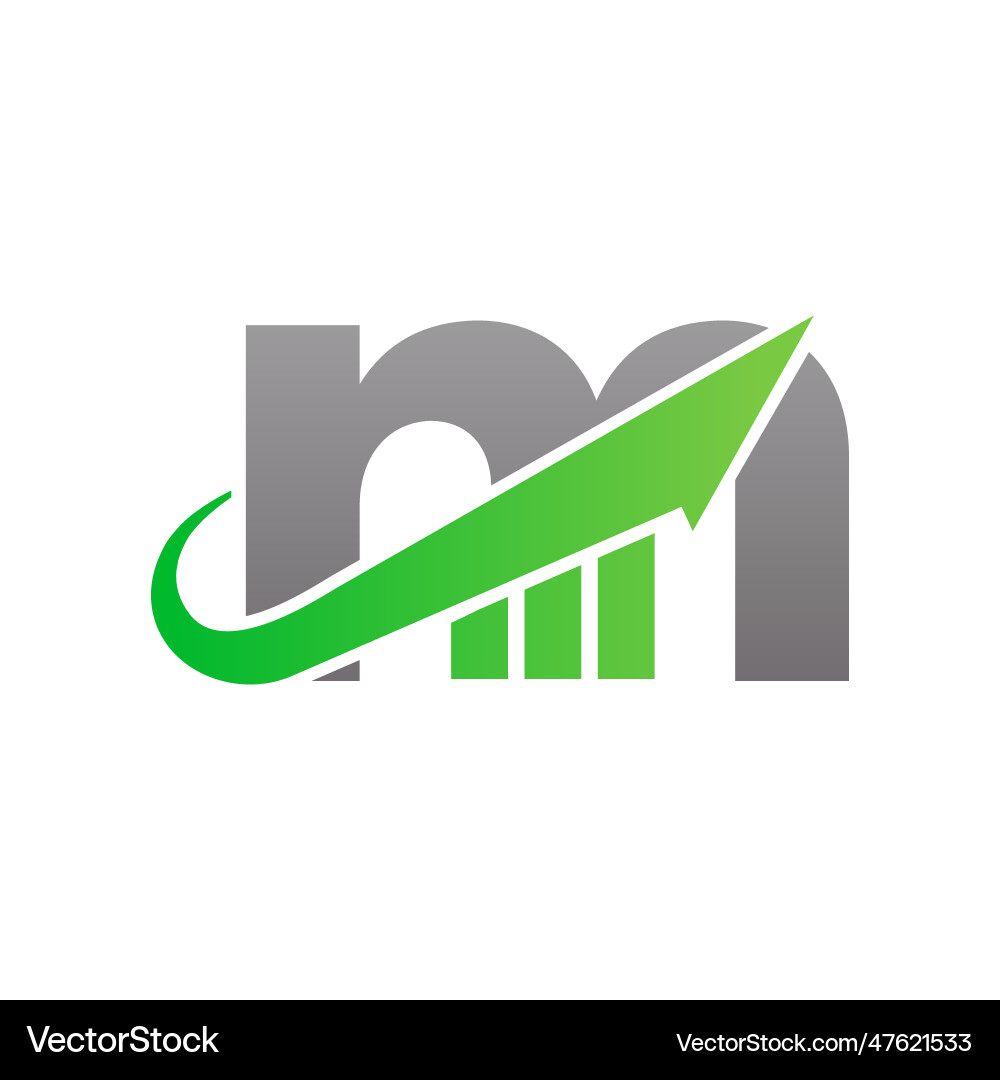 Letter m logo template colorful m Royalty Free Vector Image