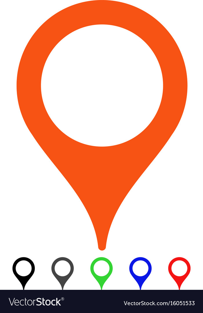 Map marker flat icon Royalty Free Vector Image