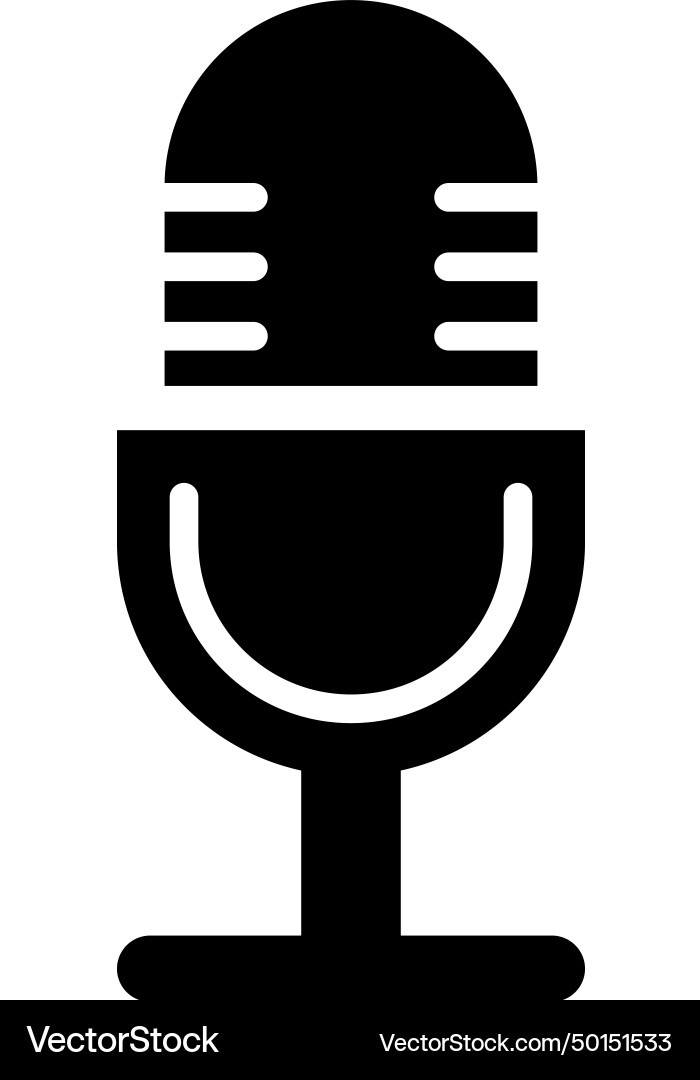 Podcast mic logo icon design template isolated Vector Image