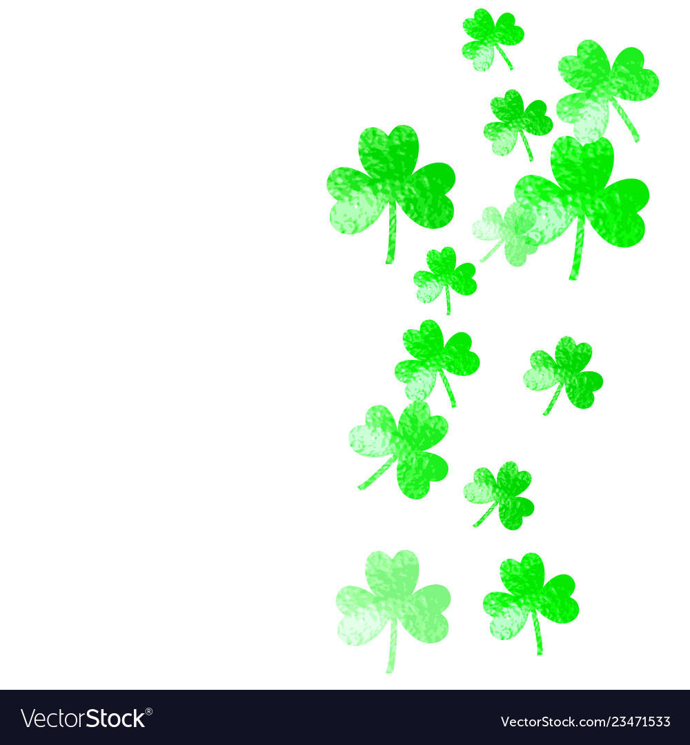 Shamrock background for saint patricks day Vector Image