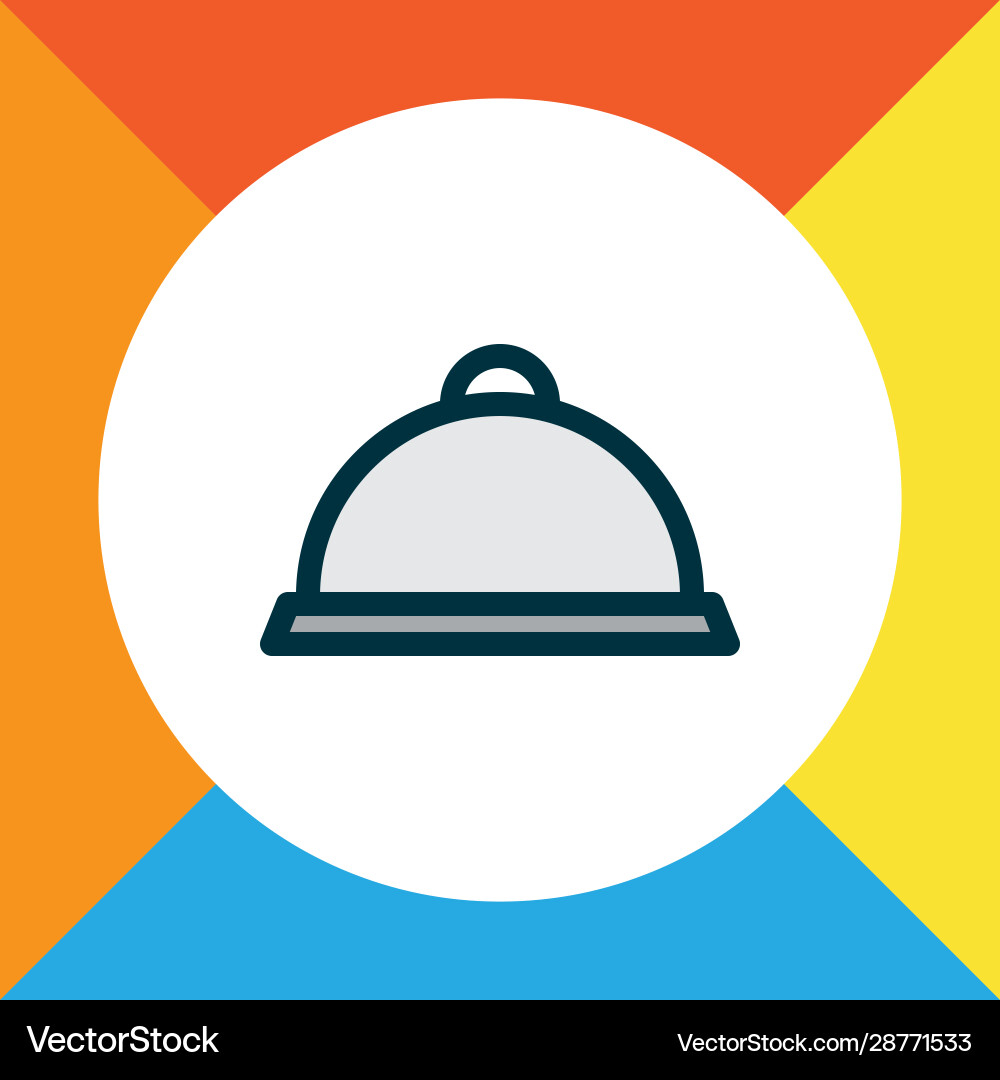 Tray icon colored line symbol premium quality Vector Image