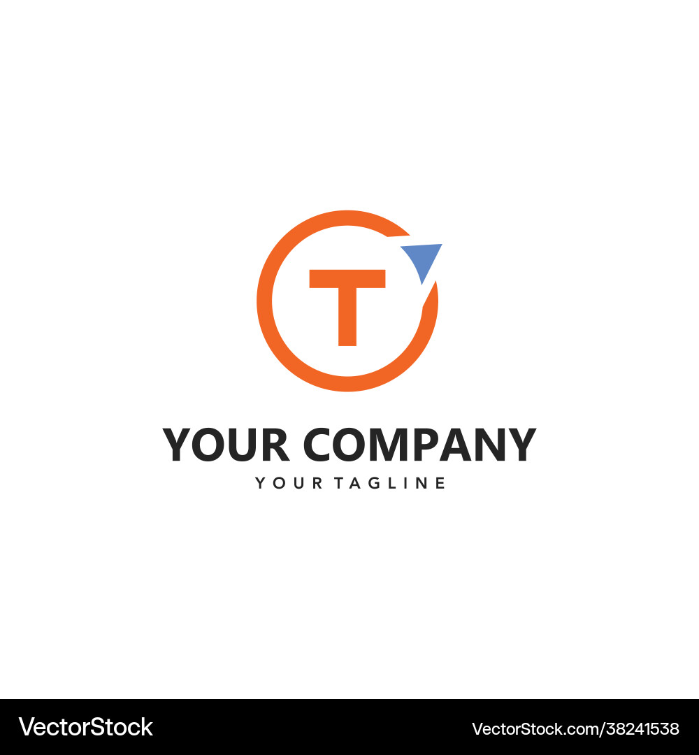 Amazing and elegant design initial letter t Vector Image