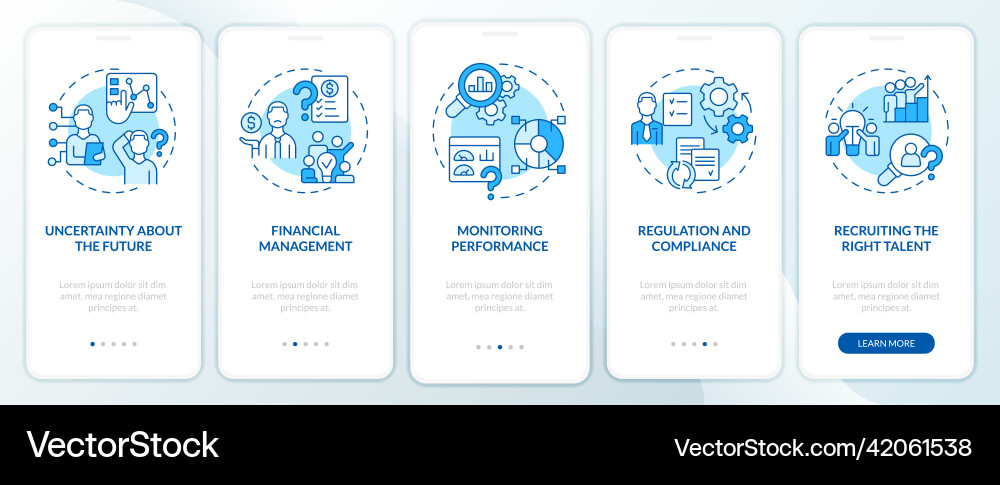 Biggest challenges facing business blue Royalty Free Vector