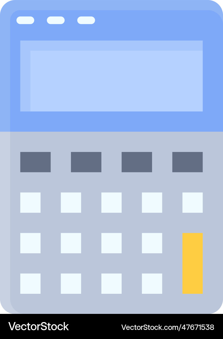 Calculator icon high school related Royalty Free Vector