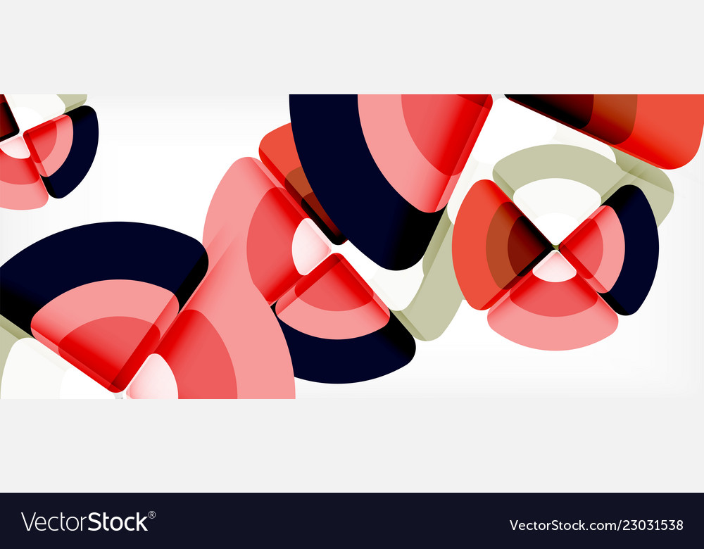 Circles and triangles geometric abstract Vector Image