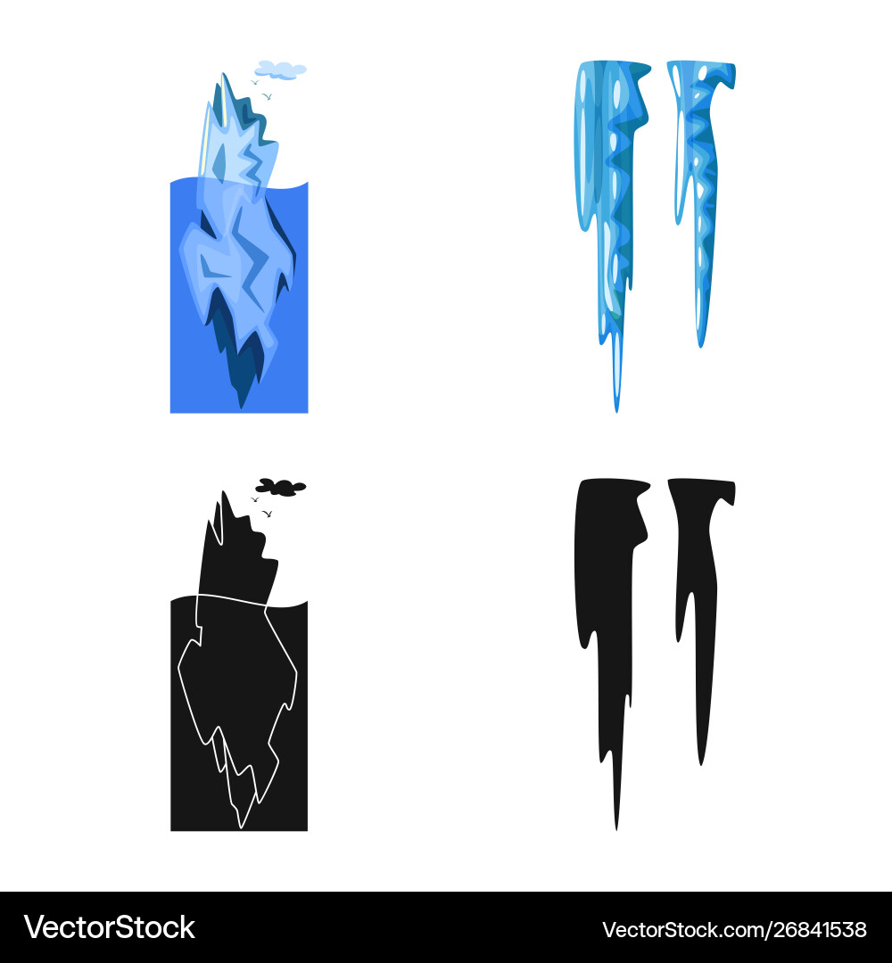 Design texture and frozen logo set Royalty Free Vector Image