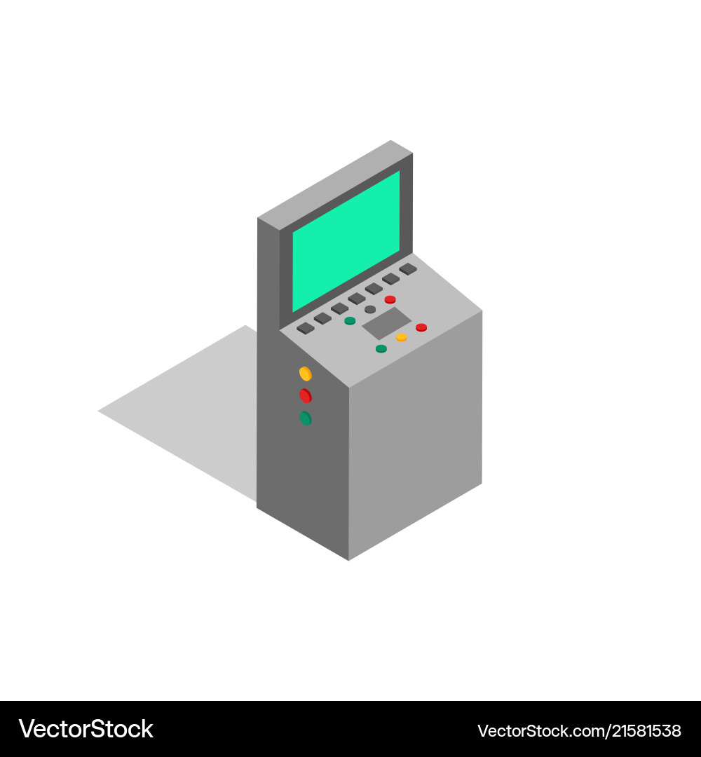 Factory screen monitoring Royalty Free Vector Image