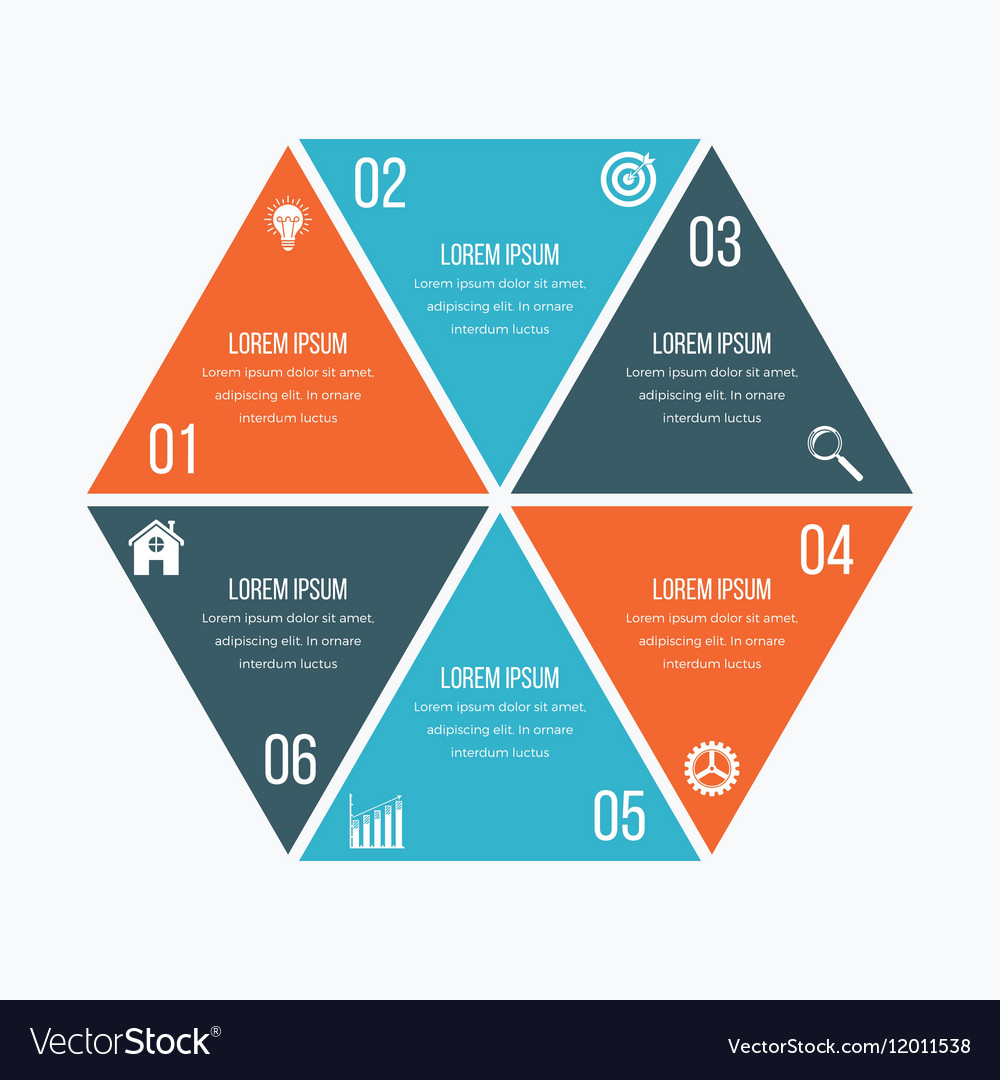 Infographics six options Royalty Free Vector Image