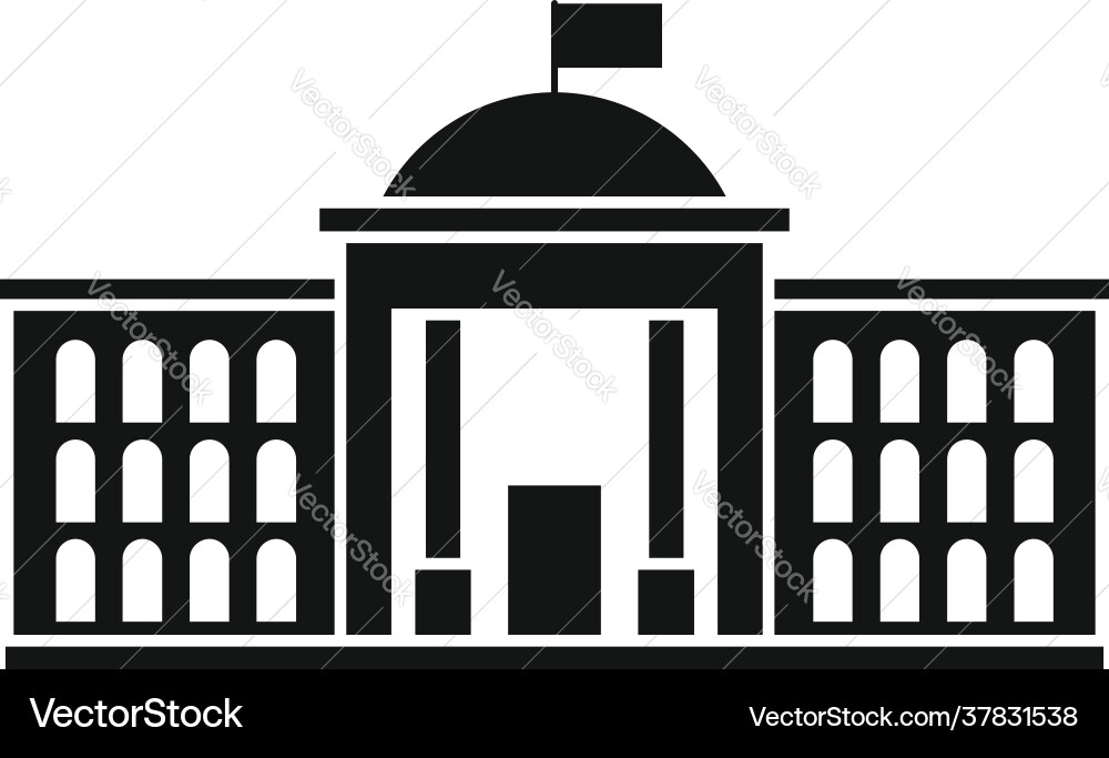 Parliament institution icon simple style Vector Image