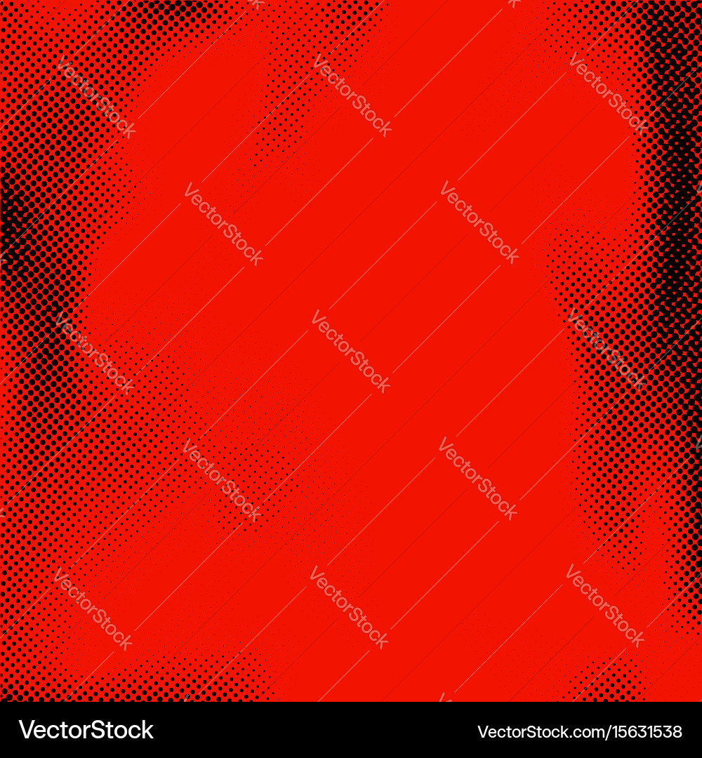 Red and black polka dot pop art style layout Vector Image