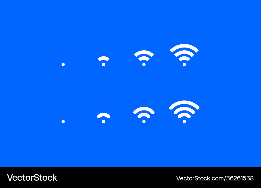 Wifi signal level indicator bar icon template Vector Image