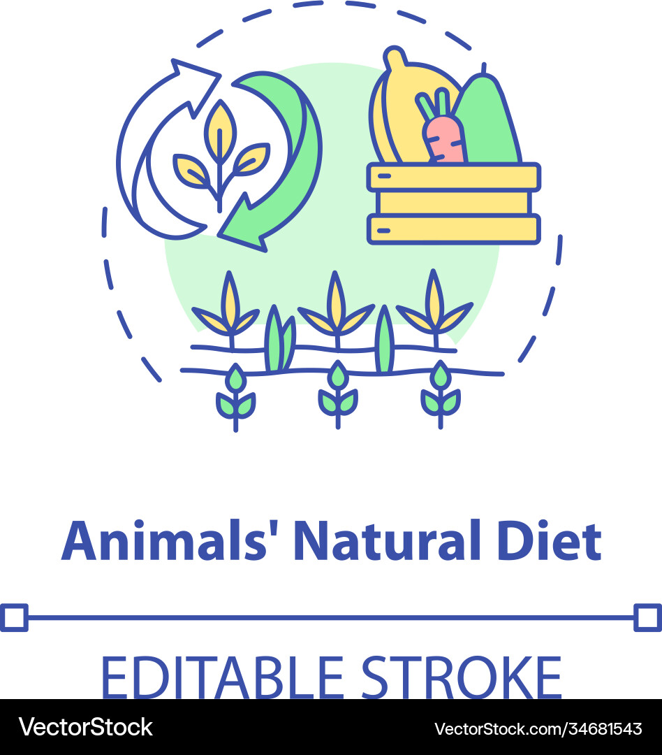 Animals natural diet concept icon Royalty Free Vector Image