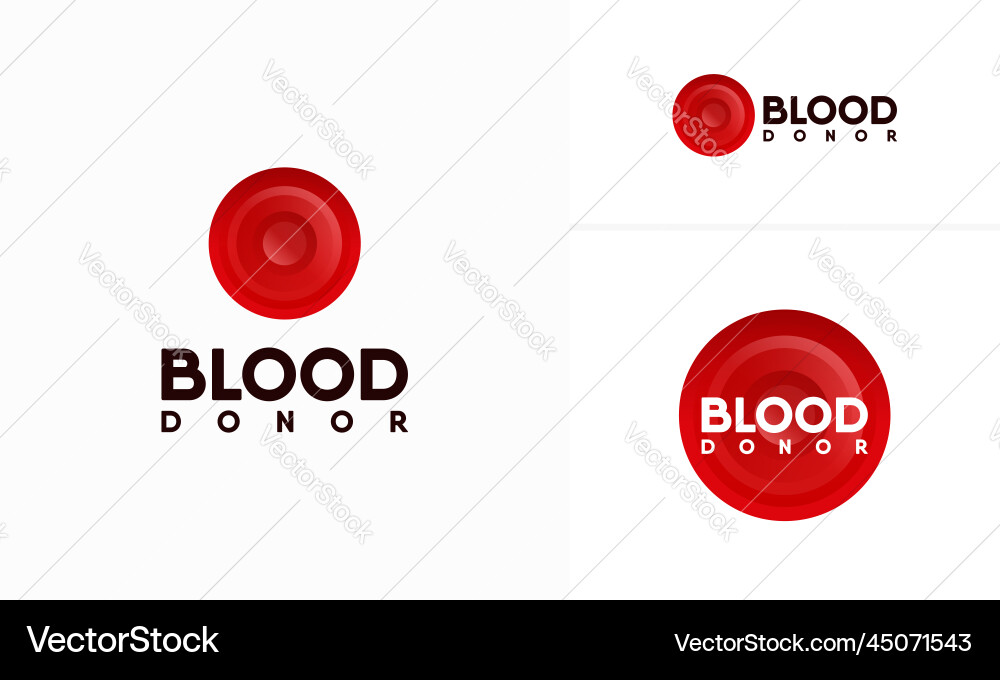 Blood donor logo designs template donation Vector Image