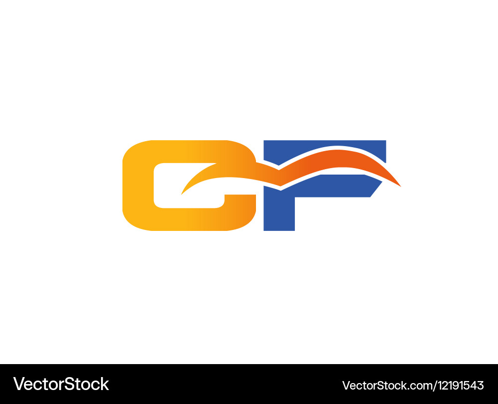 Cf logo graphic branding letter element Royalty Free Vector