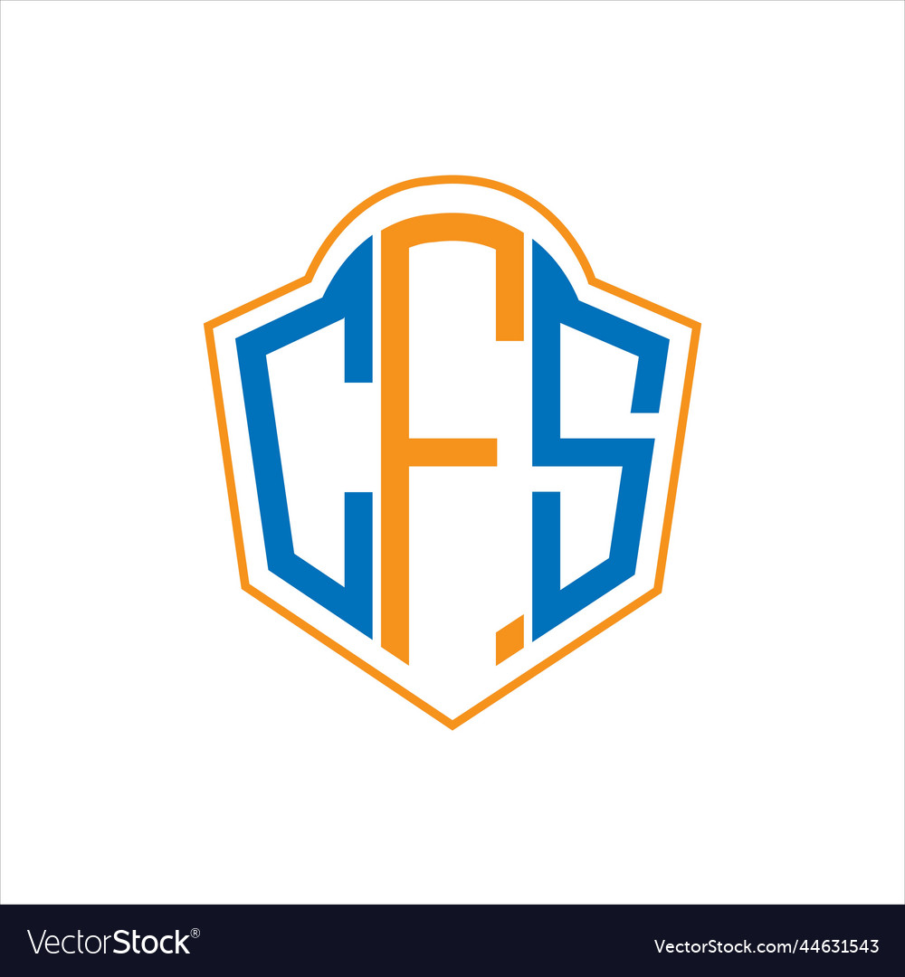 Cfs abstract monogram shield logo design on white Vector Image Cfs abstract monogram shield logo design on white Vector Image