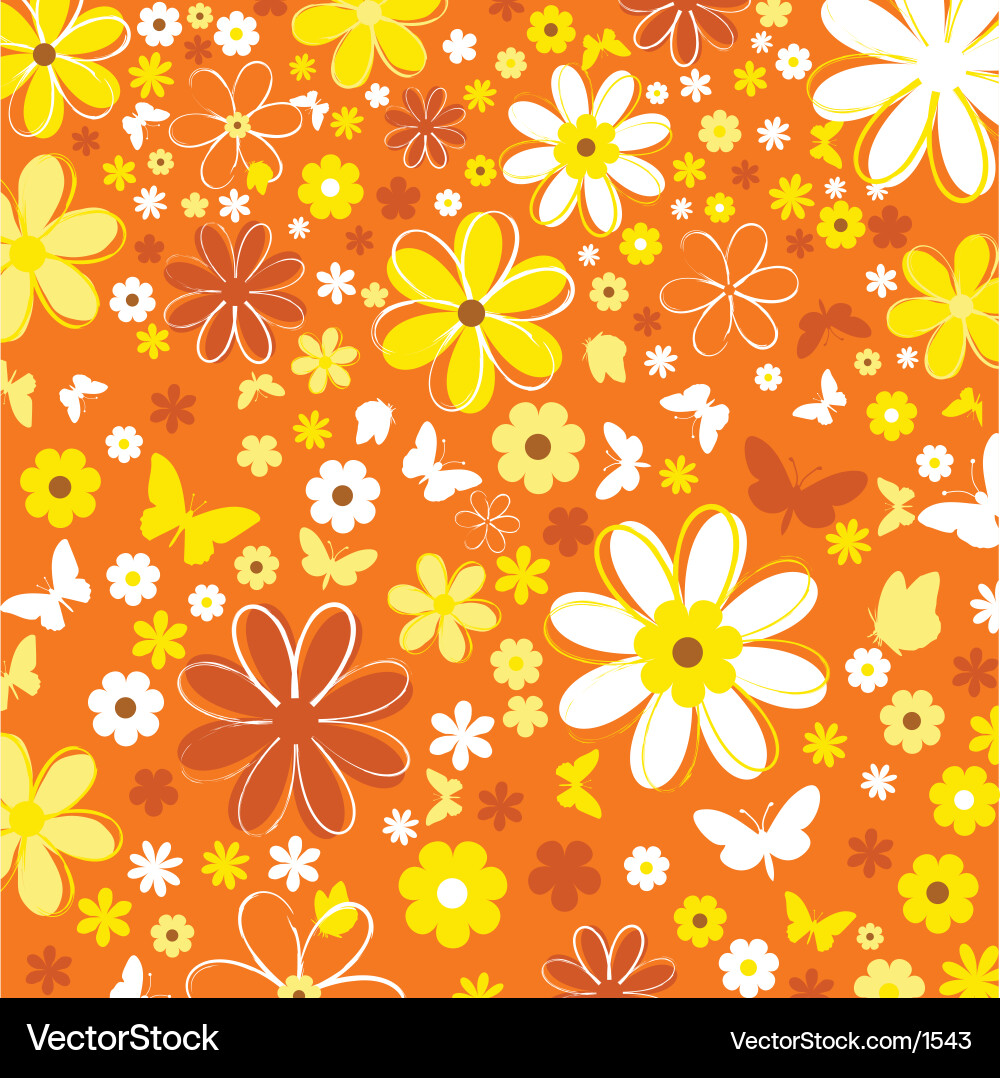 Flowers and butterflies Royalty Free Vector Image