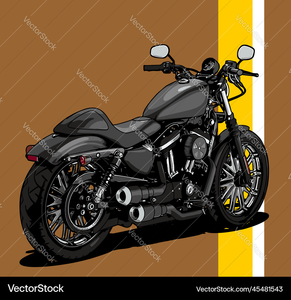 Motorbike template for graphic design needs Vector Image