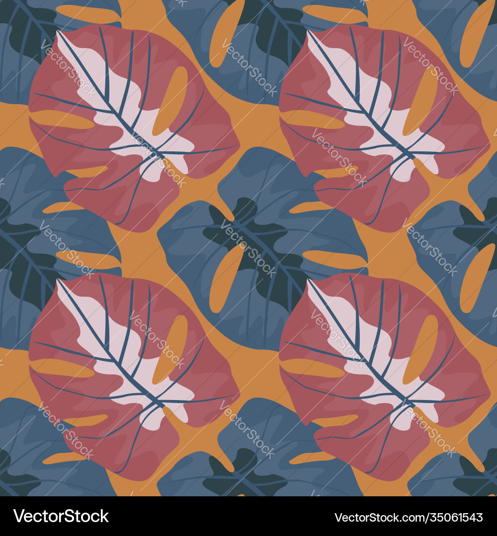 Pale colorful seamless pattern with red and navy Vector Image