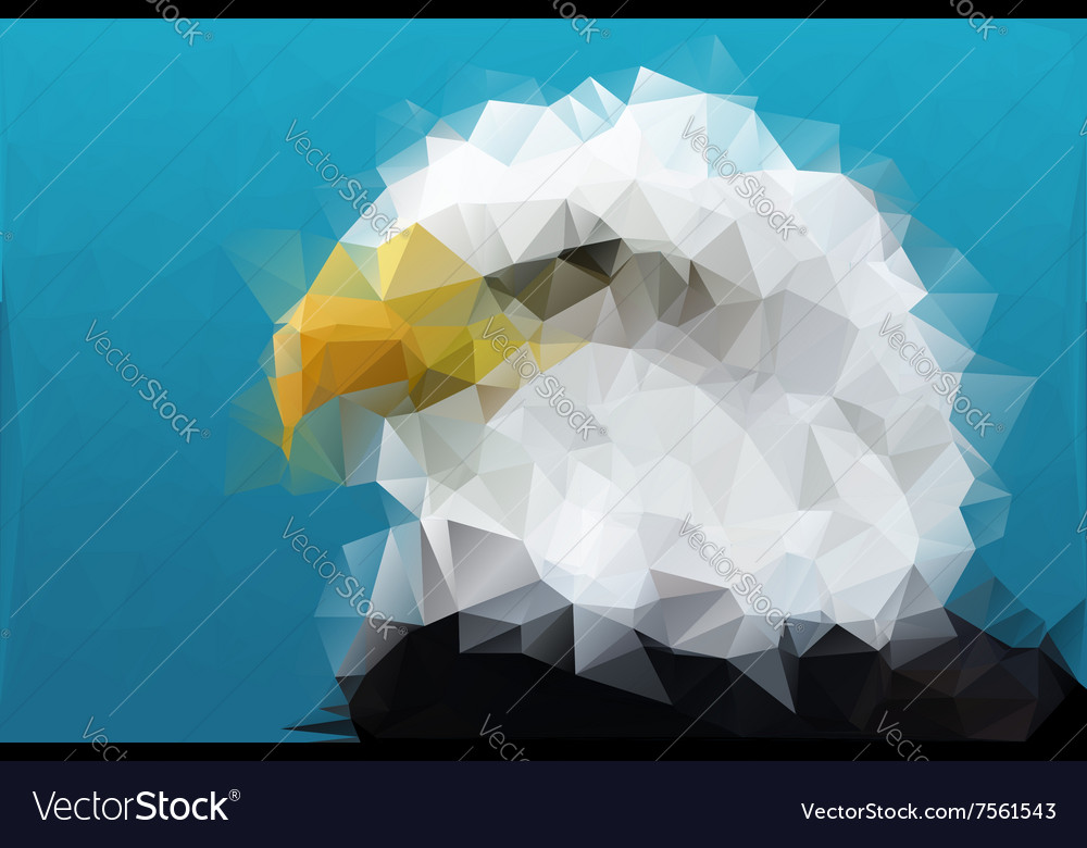 Polygon eagle Royalty Free Vector Image - VectorStock