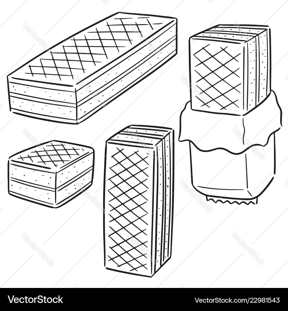 Set of wafers Royalty Free Vector Image - VectorStock