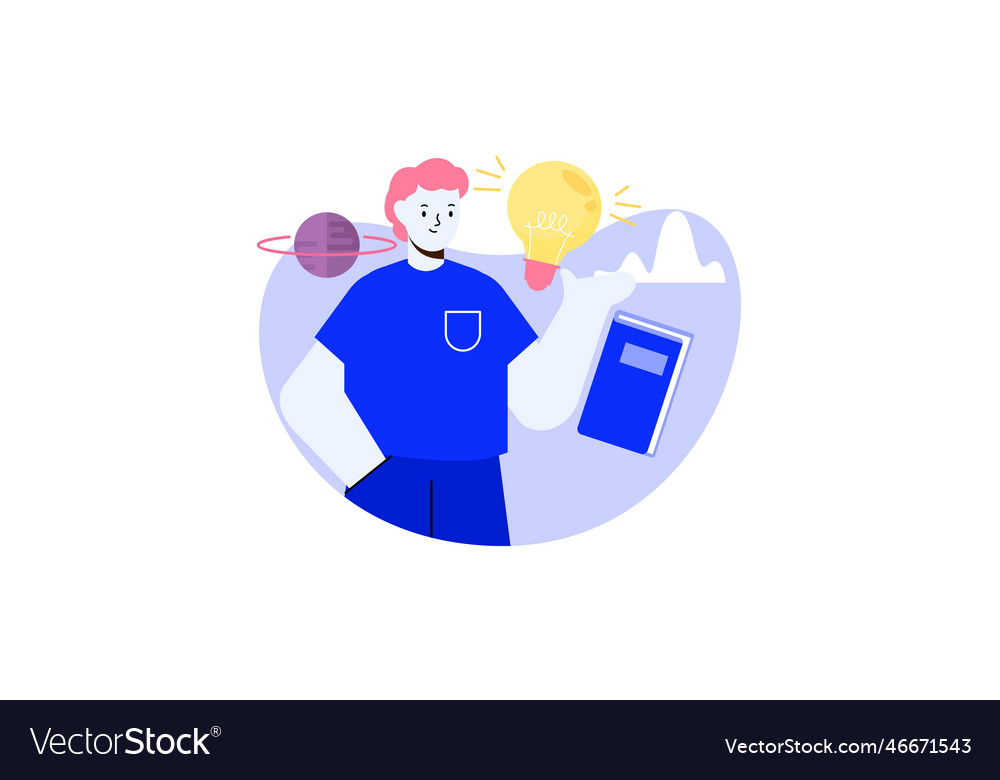 Solution in business solving to look idea concept Vector Image