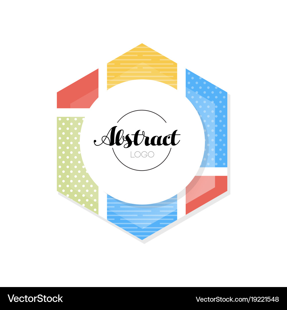 Abstract geometric logo template minimalist Vector Image
