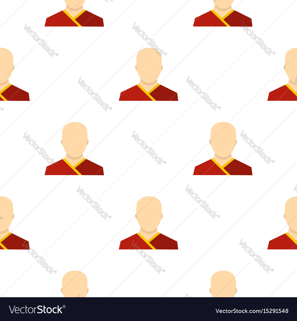 Buddhist monk pattern flat Royalty Free Vector Image