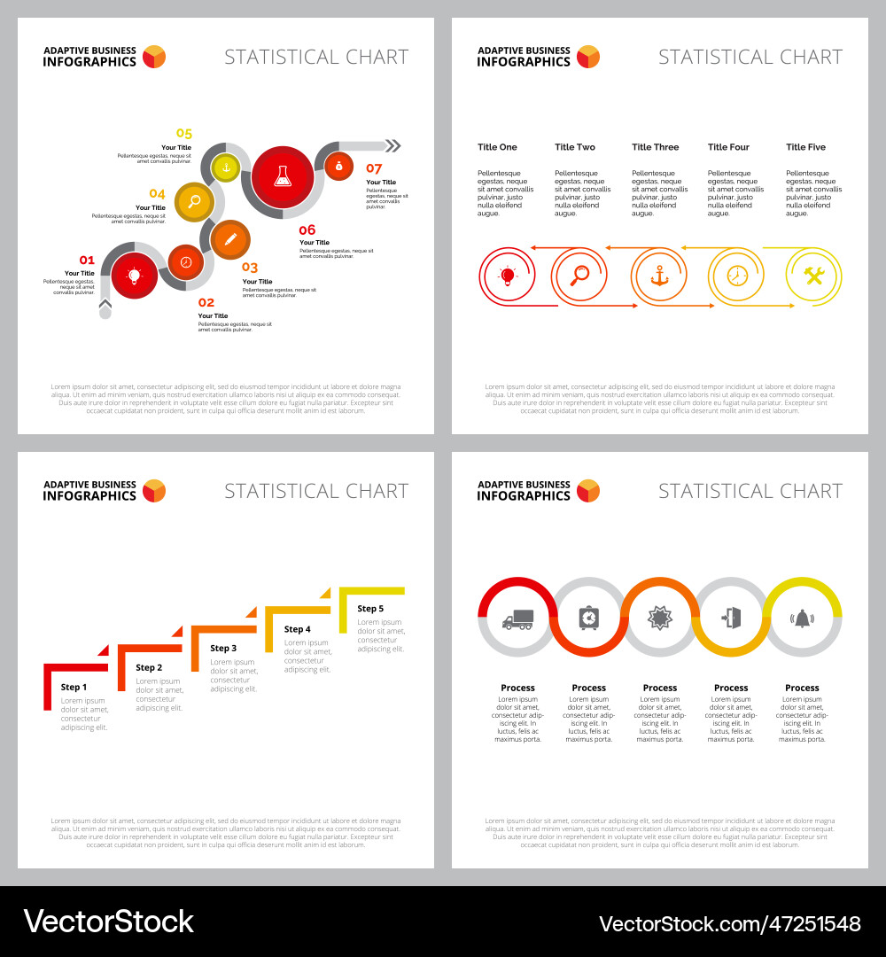 Collection of modern infographic composition Vector Image