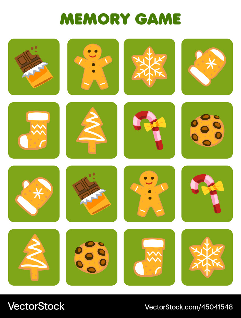 Education game for children memory to find Vector Image