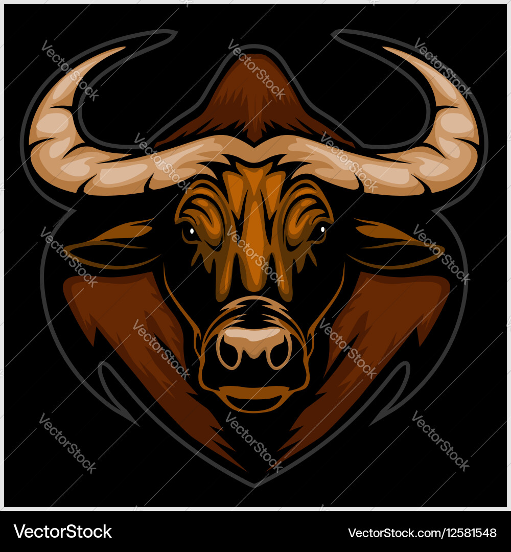 Head of Bull Royalty Free Vector Image - VectorStock