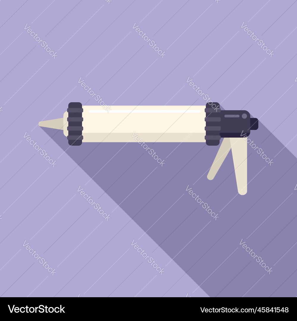 Silicon pistol icon flat sealant silicone Vector Image