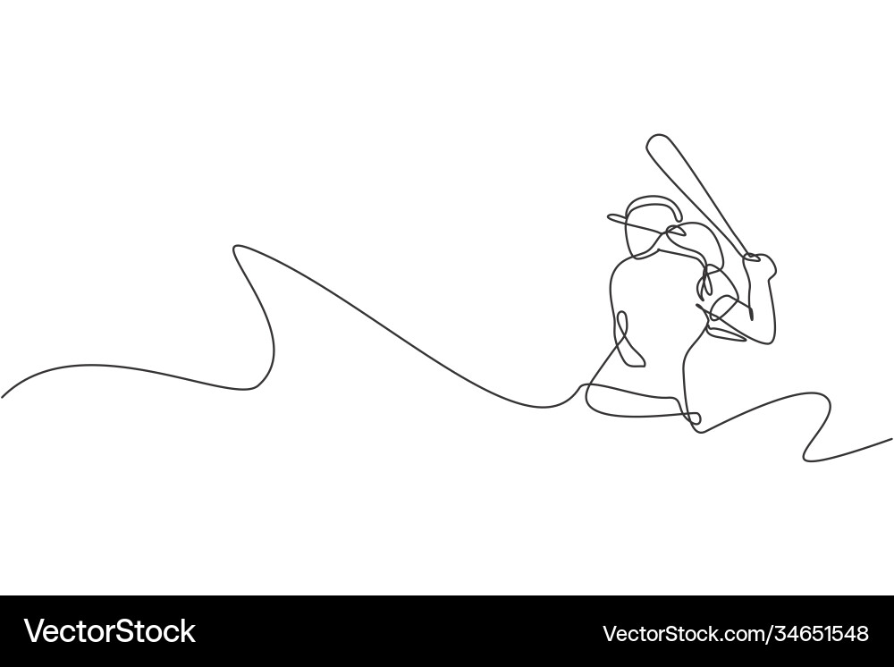 Single continuous line drawing young agile woman Vector Image