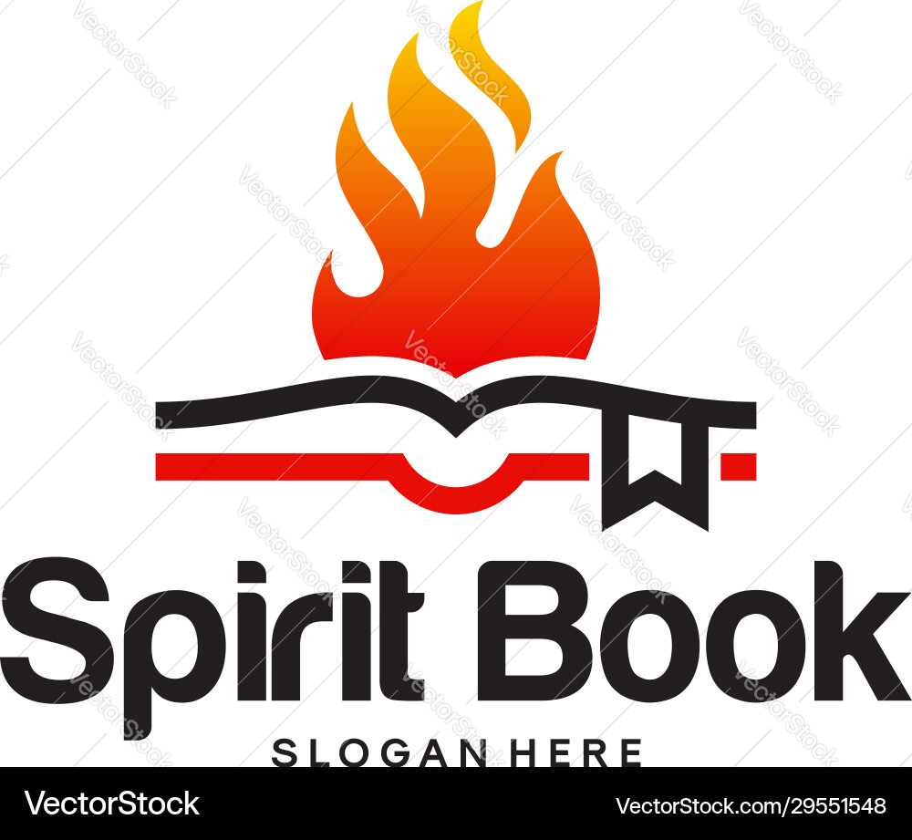 Spirit book logo designs hot learn Royalty Free Vector Image