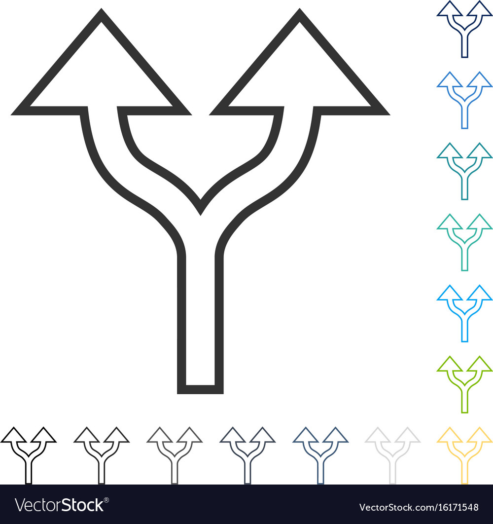 Split arrows up icon Royalty Free Vector Image