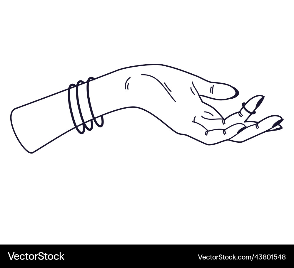 Womens hands female hands with various gestures Vector Image