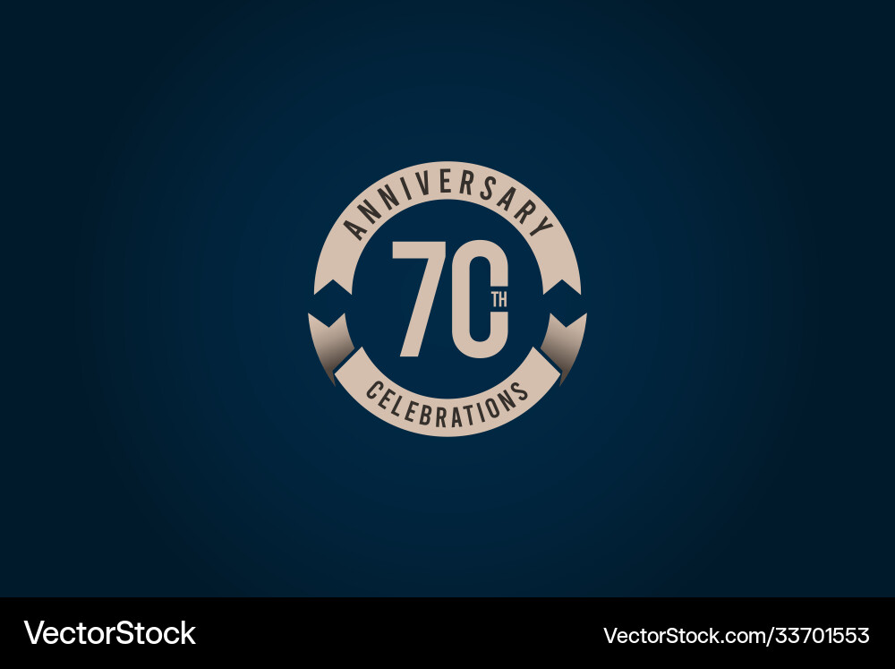 70 years anniversary celebration logo template Vector Image